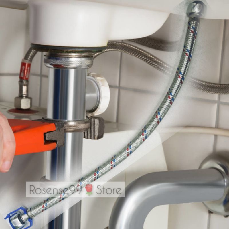 40cm Metal PVC Flexible Connection Wash basin watering hose repair pipe ...