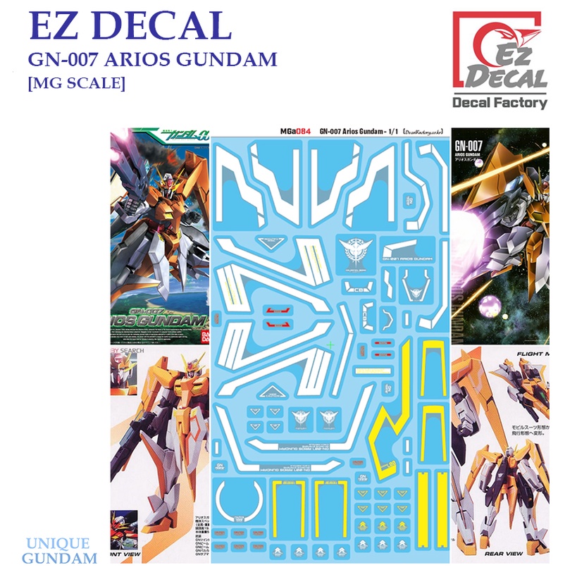 [EZ DECAL] Q04 GN 007 ARIOS GUNDAM [MG SCALE] PRE-CUT | Shopee Malaysia
