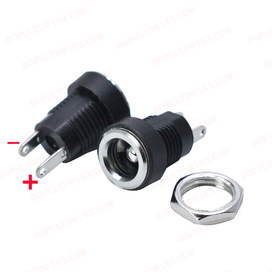 10pcs DC 5.5*2.1mm Power Supply Jack Socket 2.1mm x 5.5mm Connector Female Panel Mount Connector ...