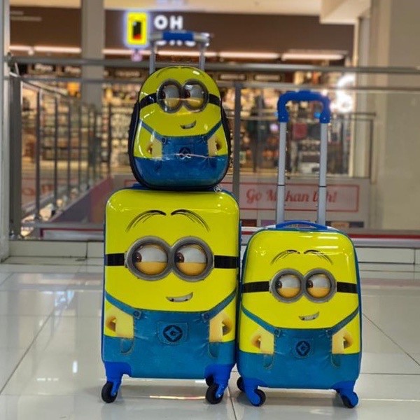 Minion Kids Luggage (16"/20") | Shopee Malaysia