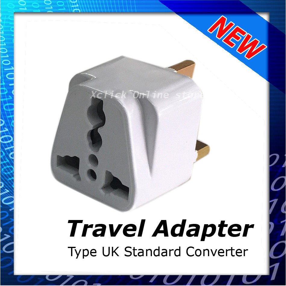 Travel Adapter- Universal UK 3 Pin Plug | Shopee Malaysia