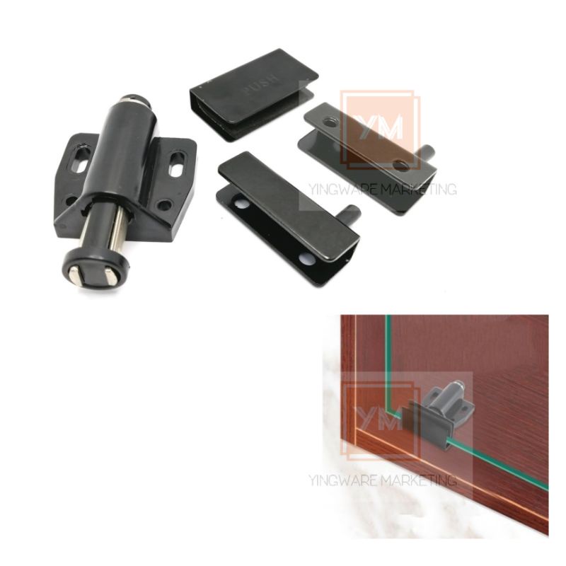 3-5mm Black cabinet single glass door magnet magnetic push to open ...