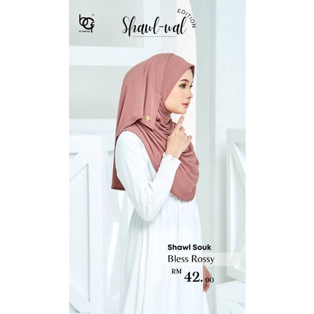 💥ready stok💥shawl souk bcf original BLESS ROSSY with free 🎁 | Shopee ...