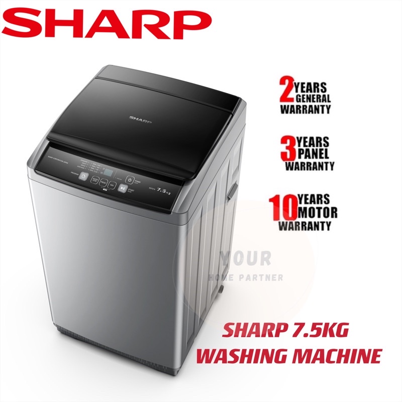 Sharp/ Toshiba / Midea / Pensonic Fully Auto Washing Machine 7.5KG ES721X 7KG AW-M801 / AW-J800 ...