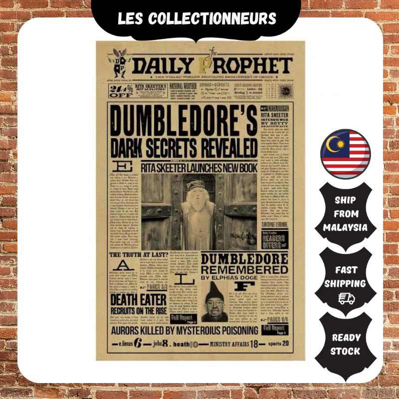 "Dumbledore's Dark Secret Revealed" Albus Dumbledore Poster The Daily ...
