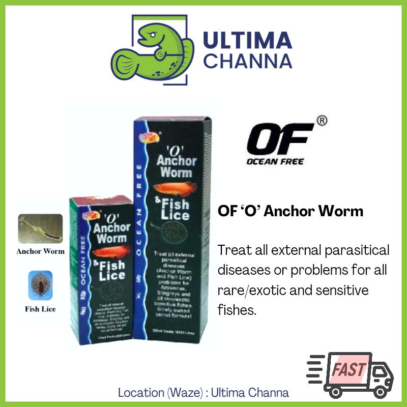 Ocean Free Fish Lice & Anchor Worm medicine 125ml for aquarium fish and ...