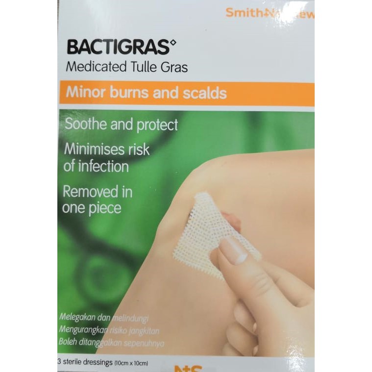 Smith & Nephew Bactigras Dressing 10cm x 10cm / 15cm x 20cm 1's (EXP ...