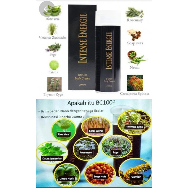 💥ORIGINAL💥BC 100 intense energie body cream | Shopee Malaysia