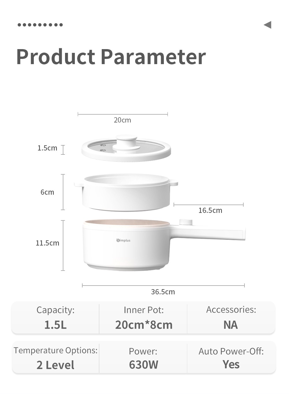 Simplus Electric Multi Cooker | With Steamer | Non Stick Ceramic ...
