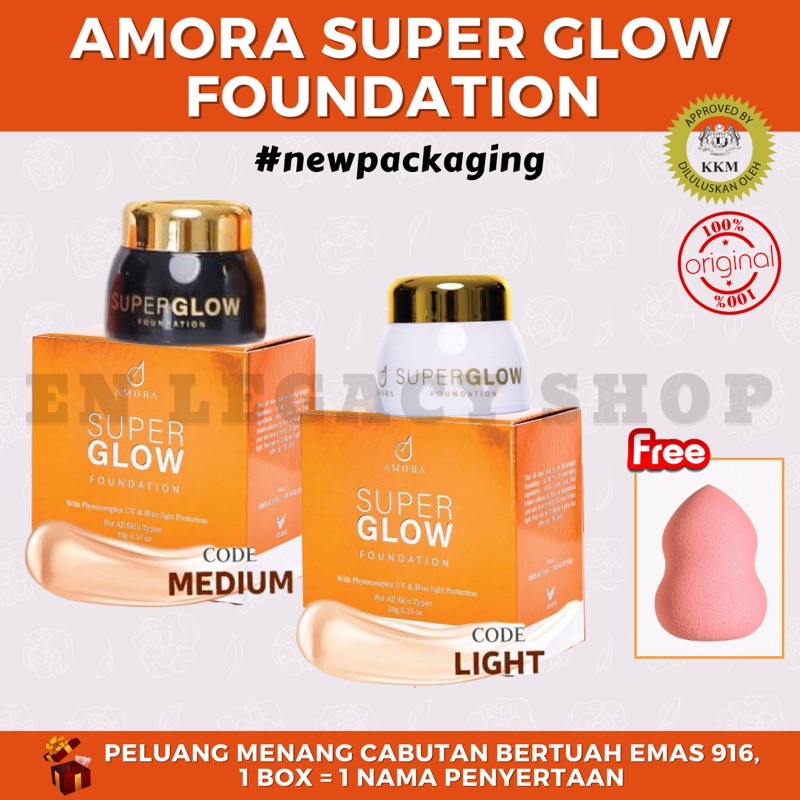 AMORA SUPER GLOW FOUNDATION (NEW PACKAGING‼️) | Shopee Malaysia