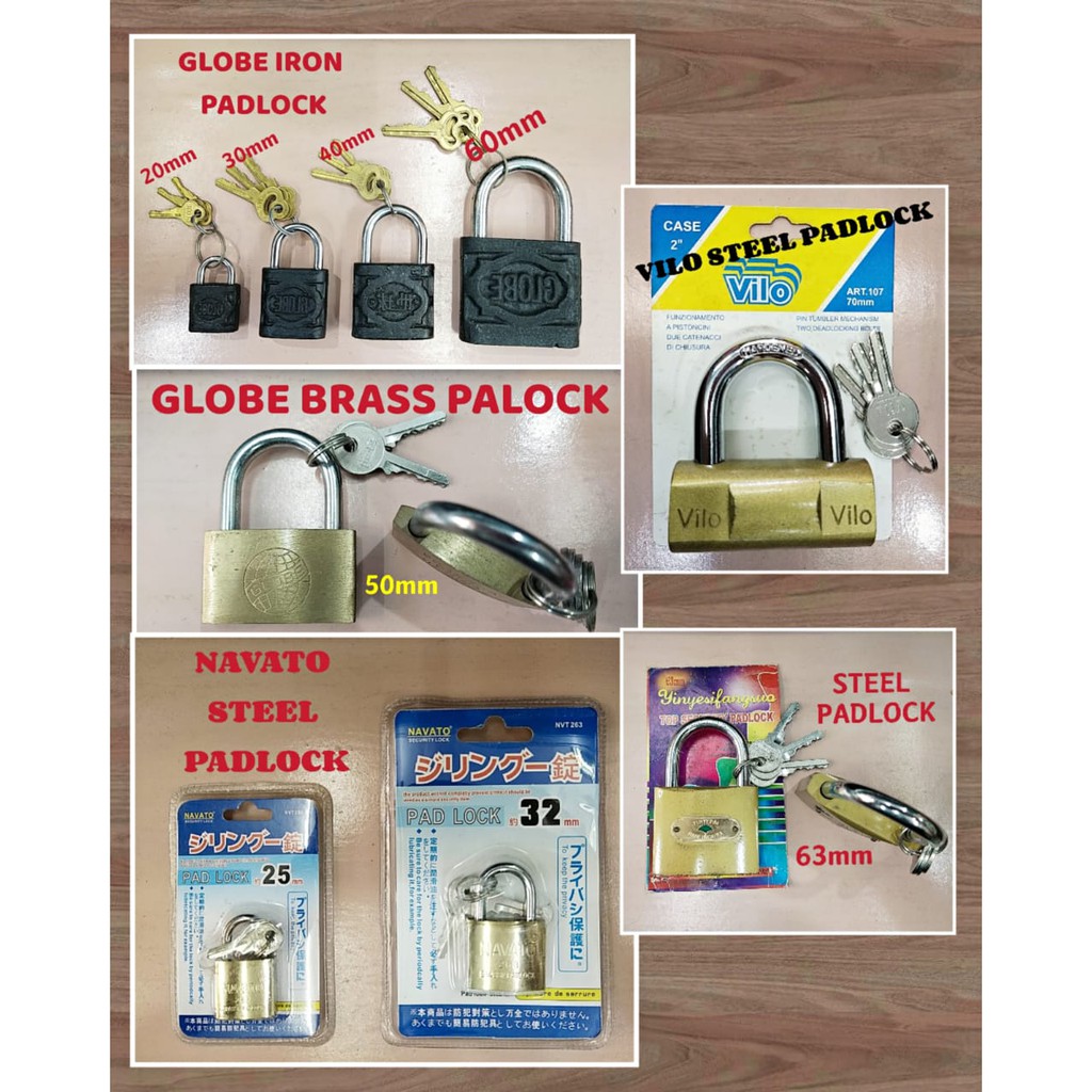 GLOBE Iron Pad Lock / Kunci Mangga (GLOBE / YINYEPAI / VILO / NAVATO ...