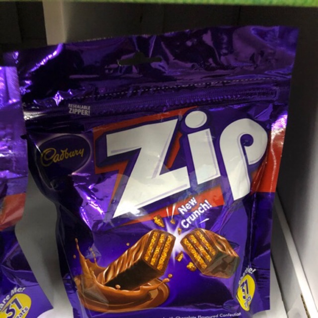 Cadbury Zip Wafer Chocolate Sharebag（201.5g x 31pcs）3packet | Shopee ...
