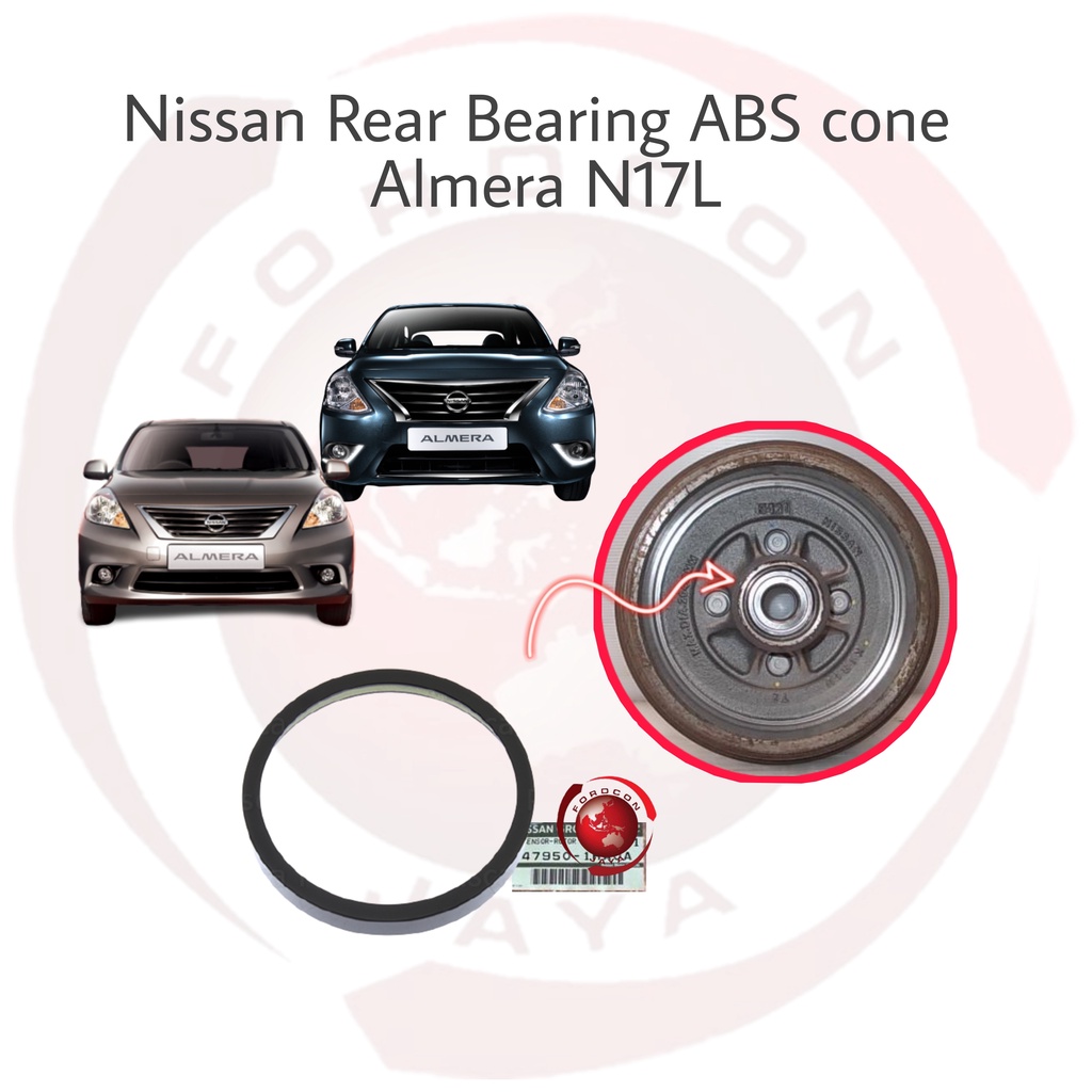 Nissan Almera N17L Cone ABS Gear Sensor Rear (per piece) 47950-1HA0A ...