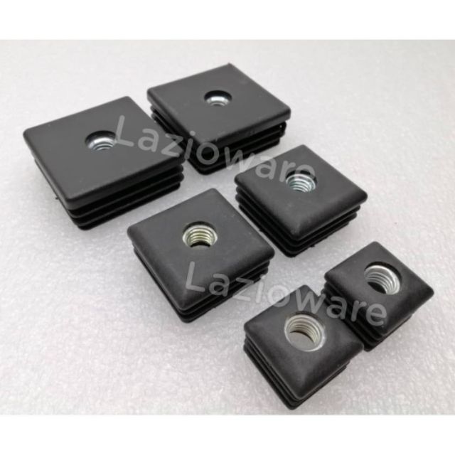 Plastic square threaded nut inserts fittings stopper for chair ...