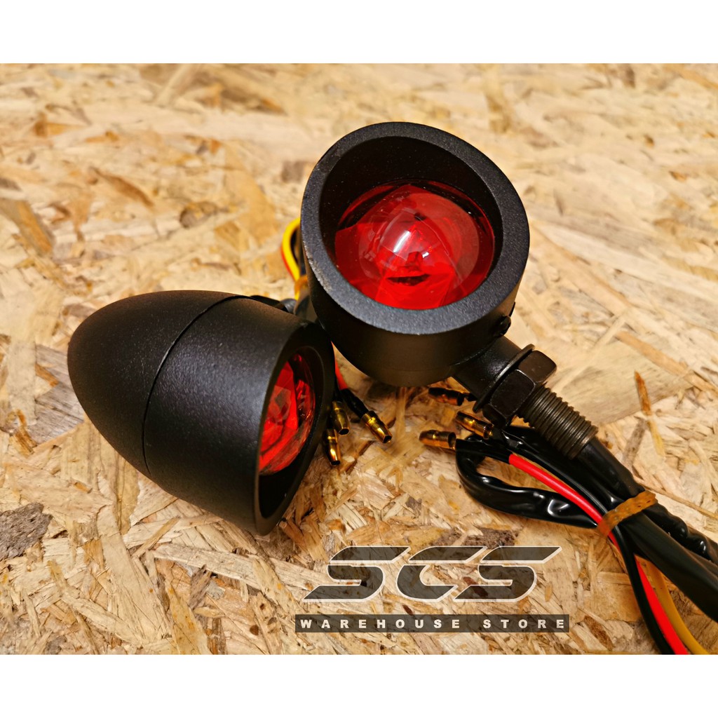 Signal Chopper Steel Motorcycle Black Turn Indicators Harley Davison ...