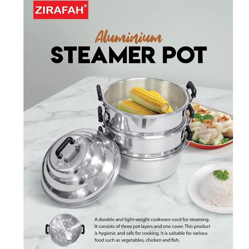 42CM ZIRAFAH ALUMINIUM STEAM POT /PERIUK KUKUS | Shopee Malaysia