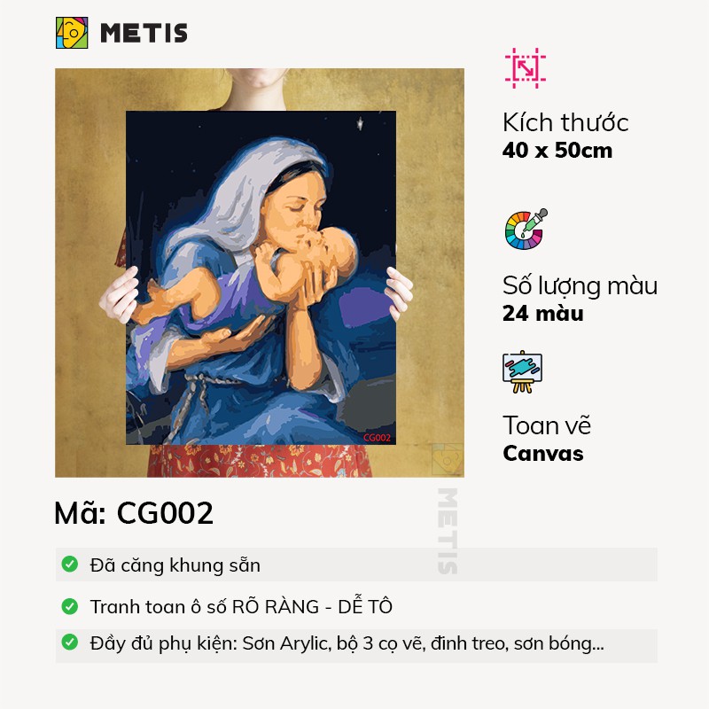 Coloring by Numbers God Digitized Painting of the Virgin Mary Pre ...