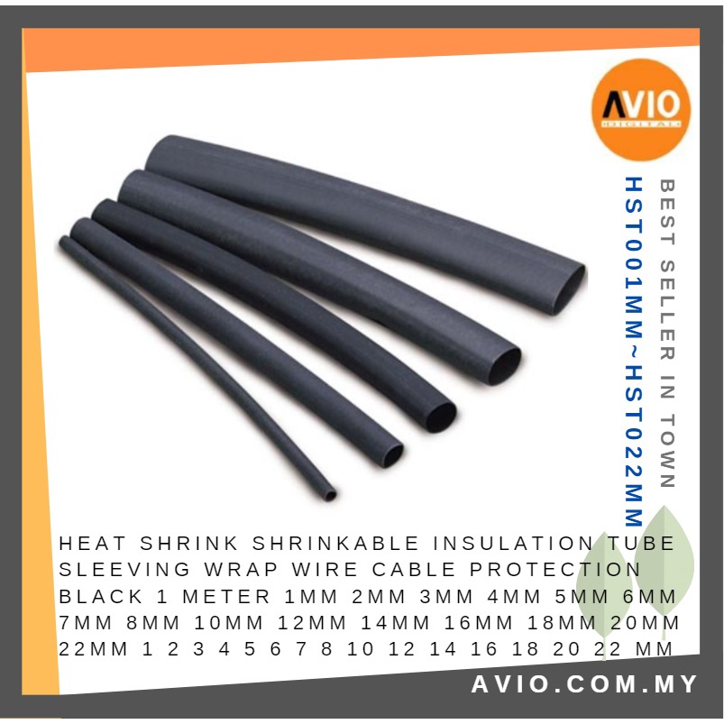 Heat Shrink Insulation Tube Sleeving Wrap Wire Cable Protection 1 Meter ...