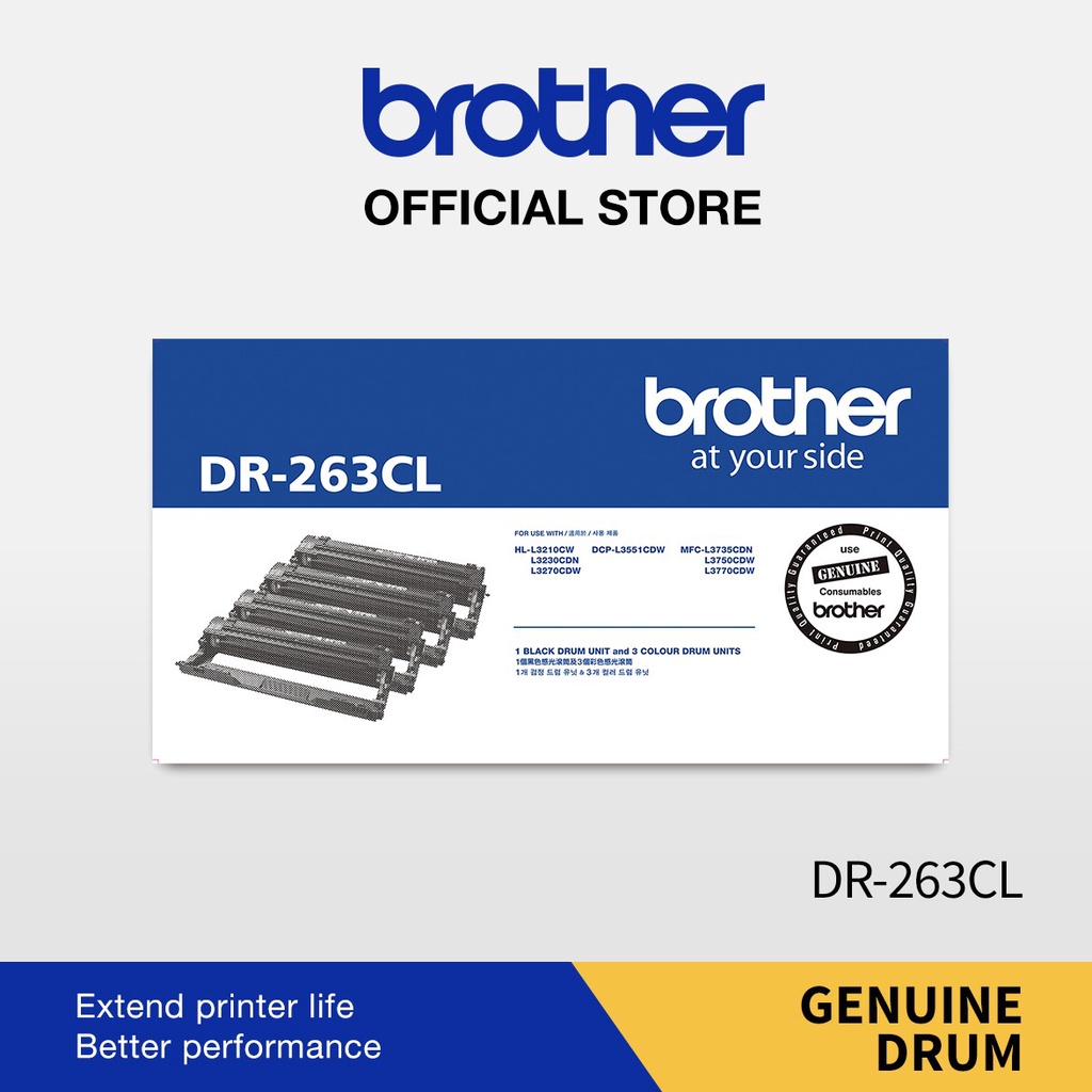 Brother DR-263CL Genuine Colour Drum Unit, Colour, Page Yield up to ...