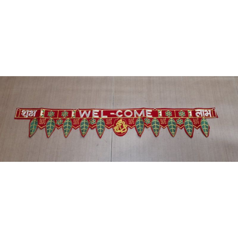 Decorative Door Hanging Welcome Velvet Thoran/Thoranam | Shopee Malaysia