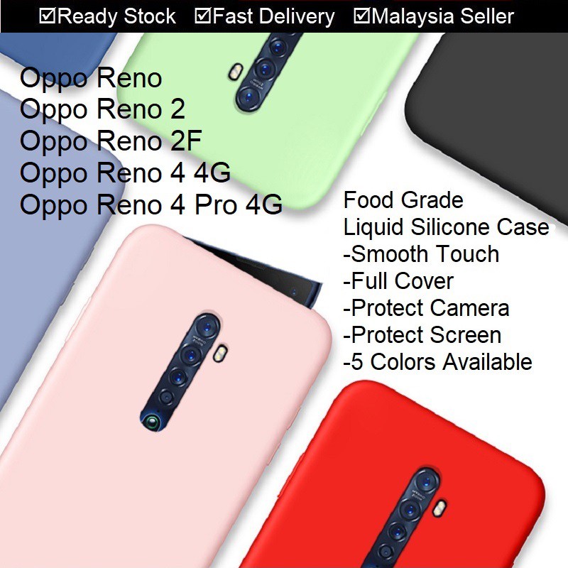 Oppo Reno 4 Pro 2 2F Reno2 Reno2F Liquid Silicone Smooth Touch Phone ...