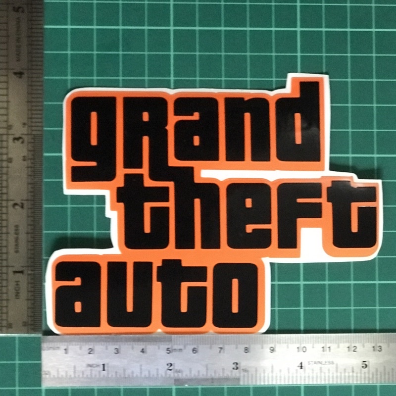 GRAND THEFT AUTO / Medium / VINYL LAYERS & CUTTING VINTAGE STYLE ...