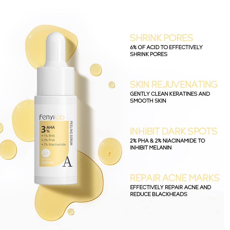 Fenyi Lab Retinol 3% AHA Peeling Serum Smoothing Rough Skin Niacinamide ...