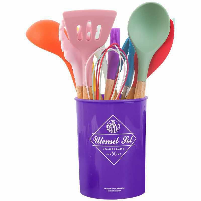 🇲🇾READY STOCK🇲🇾 💘12PC SILICONE UTENSIL SET / SENDUK VIRAL [COLORFUL ...