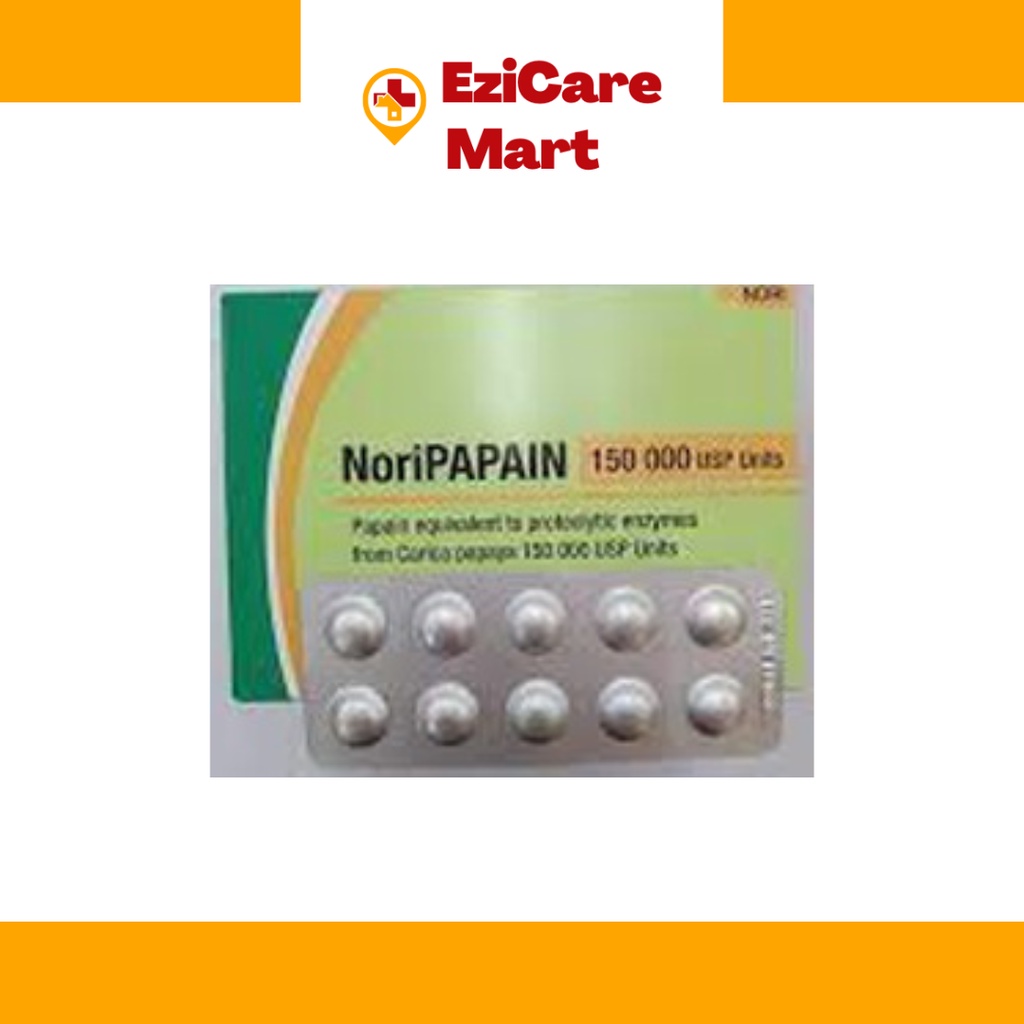 Noripapain 150,000 USP units Tablet 10's- Surut bengkak | Shopee Malaysia