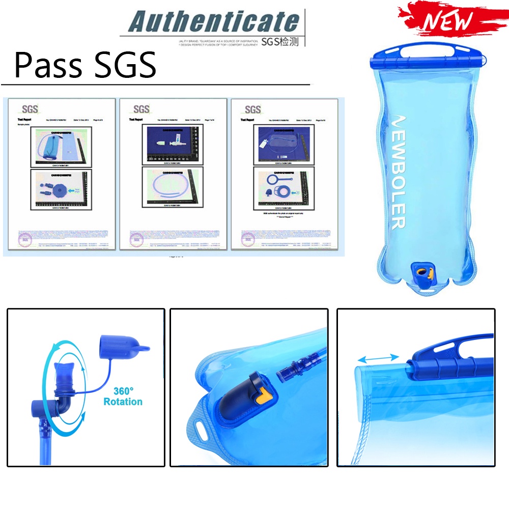 NEWBOLER Hydration Bladder 1L/1.5/2L/3L Water Bladder Running Hydration ...