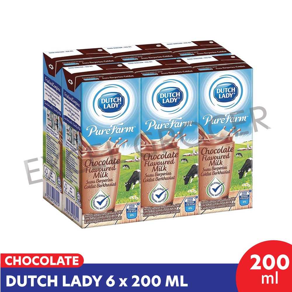 Dutch Lady Chocolate Milk 6 x 200ml | Shopee Malaysia