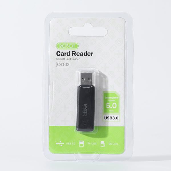 Card Reader ROBOT CR102 USB3 2 Slots SD & TF (Original) | Shopee Malaysia