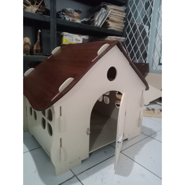 KAYU Dog cat animal wooden house cage 50x60x60 cm | Shopee Malaysia
