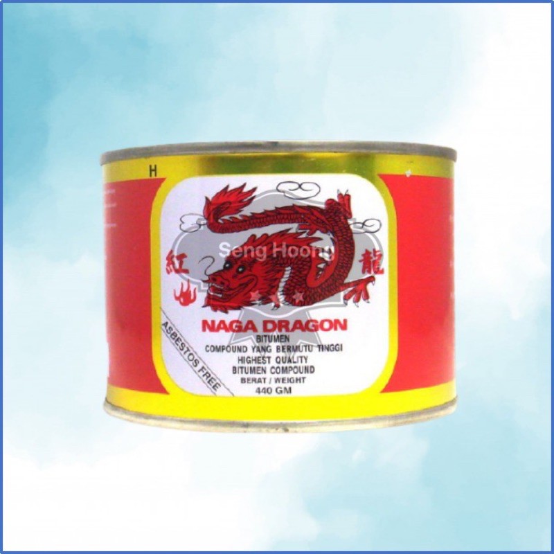 440G Naga Dragon Bitumen Sealant Compound 紅龍黑油膏 0.5kg Tar Hitam Gam ...