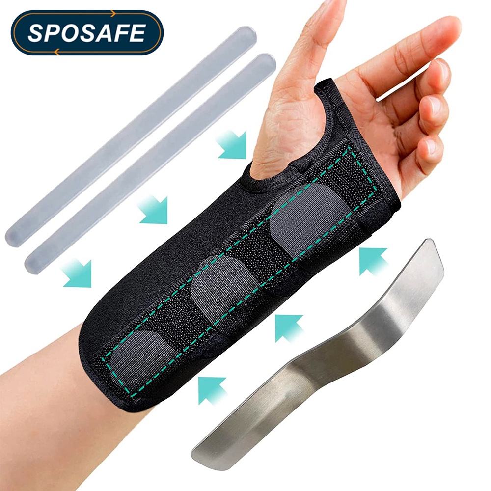 [3 lacing straps+2fixed splints]Adjustable Wrist Support Plate with ...