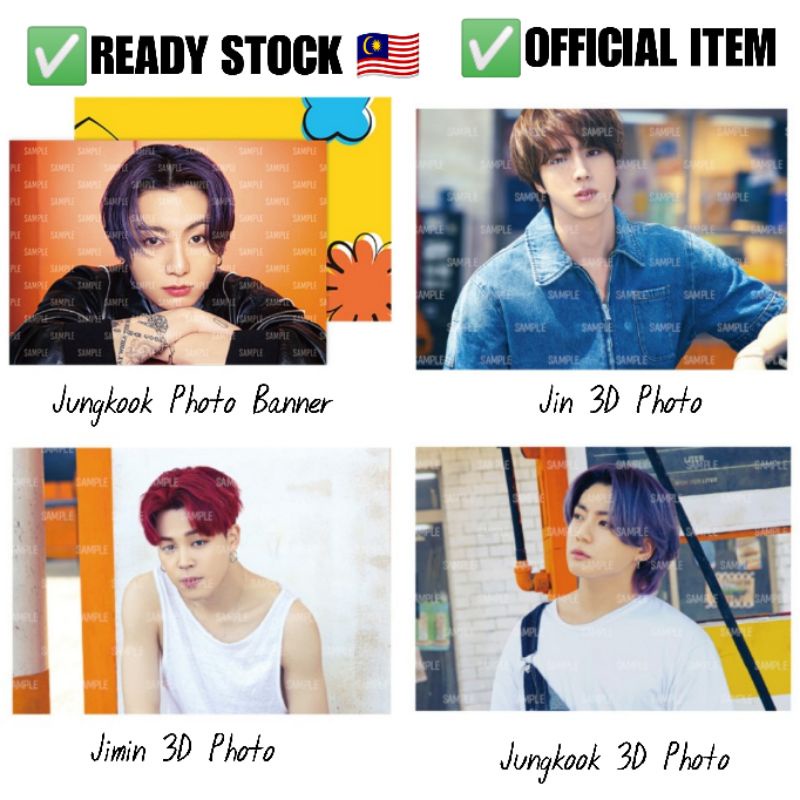 [Ready Stock] BTS BUTTER Official Merch 3D Photo & Photo Banner Jin ...