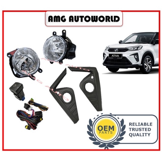 Perodua Ativa 2021 2022 Oem Foglamp Fog lamp Spotlight Spot light Black ...