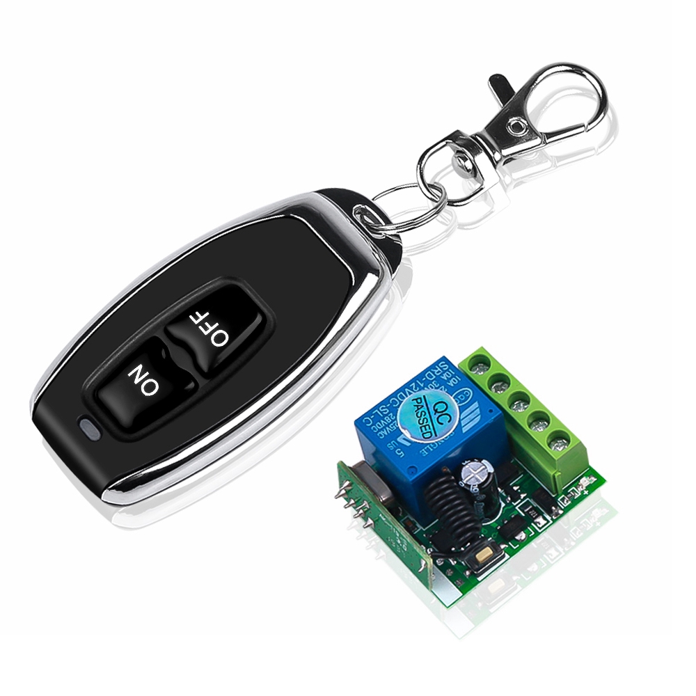 DC 12V 10A Relay 1 CH Wireless RF Remote Control Transmitter Switch ...