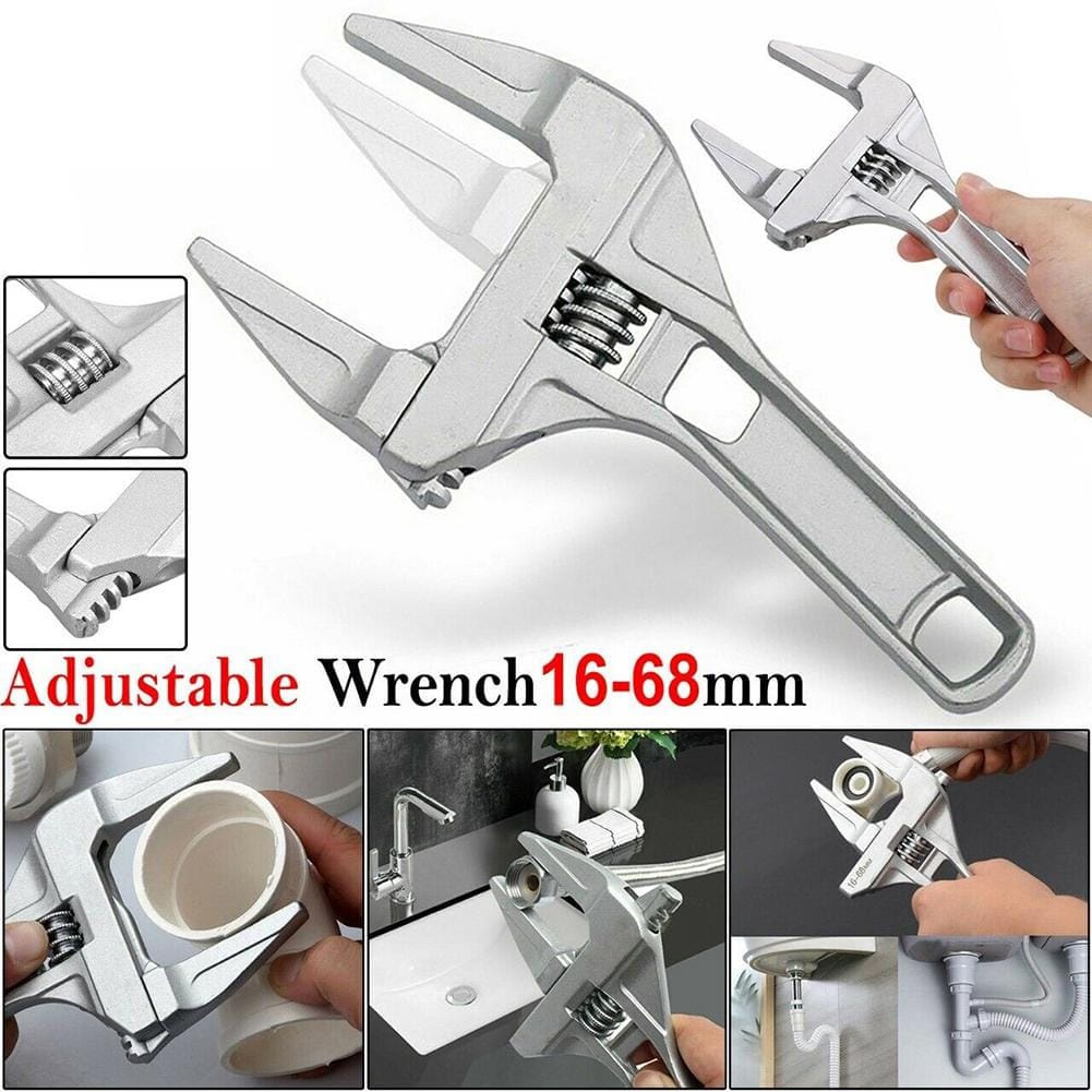 Sanitary Adjustable 6mm - 68mm 2 IN 1 Wrench Spanner Reversible Jaw ...