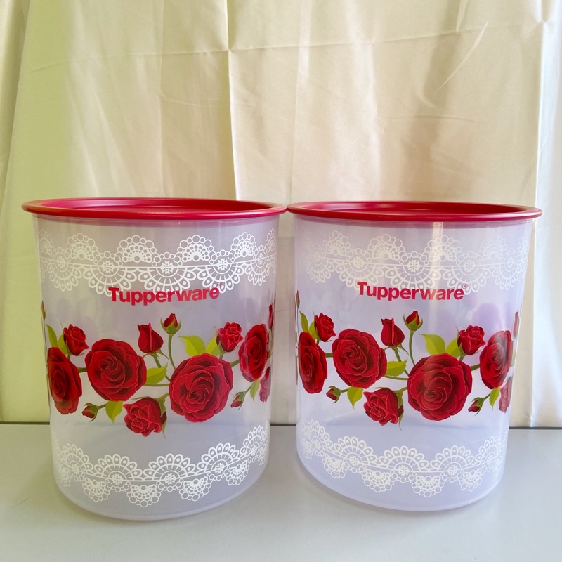 Tupperware Royal Red Rose OT Canister Large 4.3L (2pcs) | Shopee Malaysia