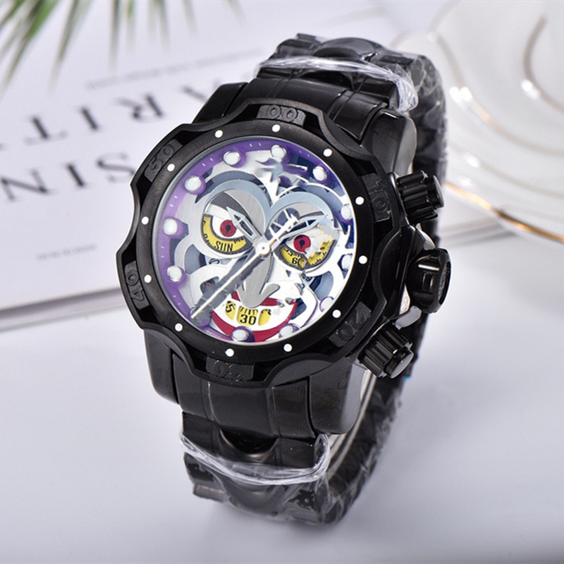 Men's Watch Clown Impor Men's Watch INVI Large Dial Steel Band Sports ...