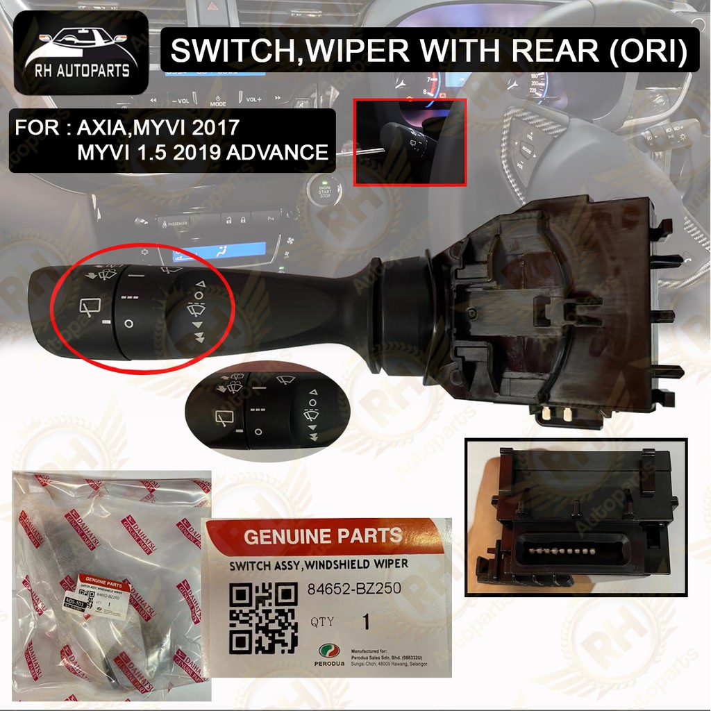Wiper Switch Wiper Control Switch with Rear Perodua Axia Myvi 2017 Myvi ...