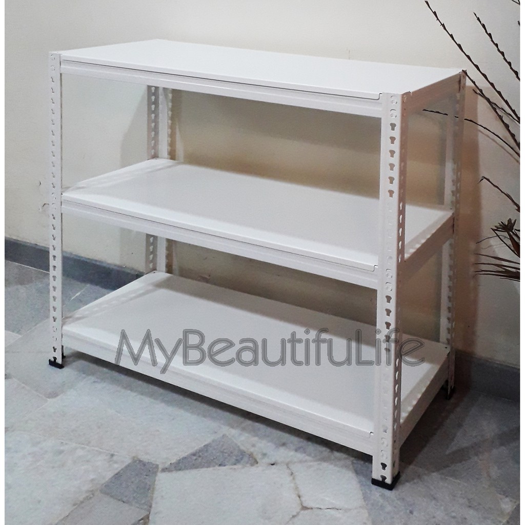DIY Boltless Rack 3 Levels 3ft Height Steel Rack (Rak Besi) | Shopee ...