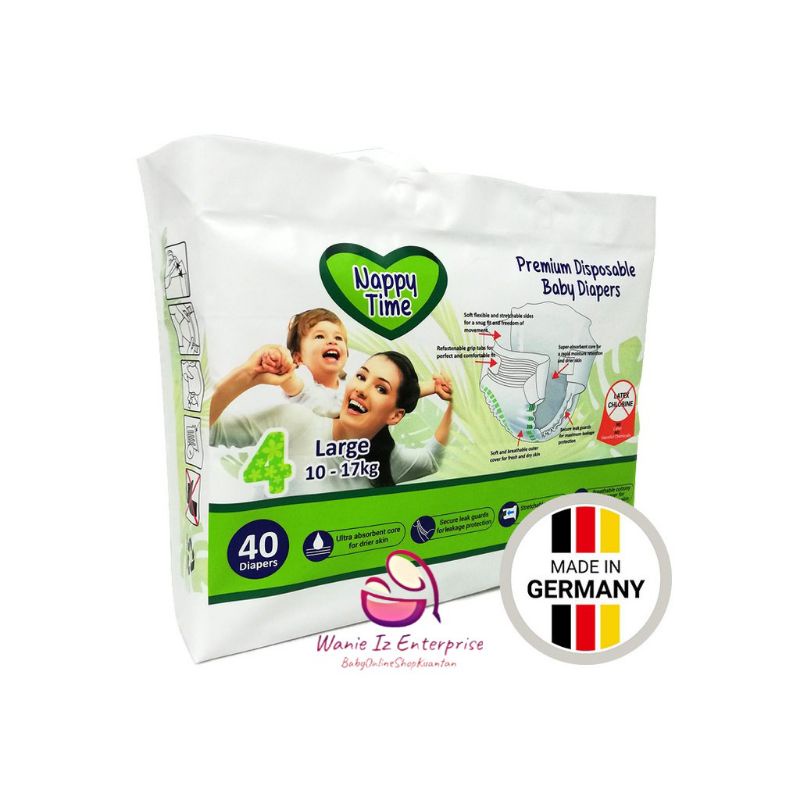 Nappy Time Diapers Regular Bag L40💯 original HQ (Ready Stock) | Shopee ...