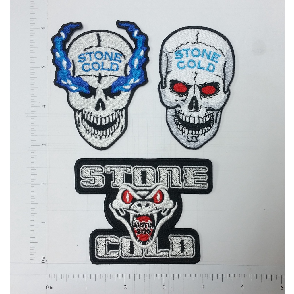 WWE Stone Cold Steve Austin Logo Wrestling Iron-On Shirt Stitching ...
