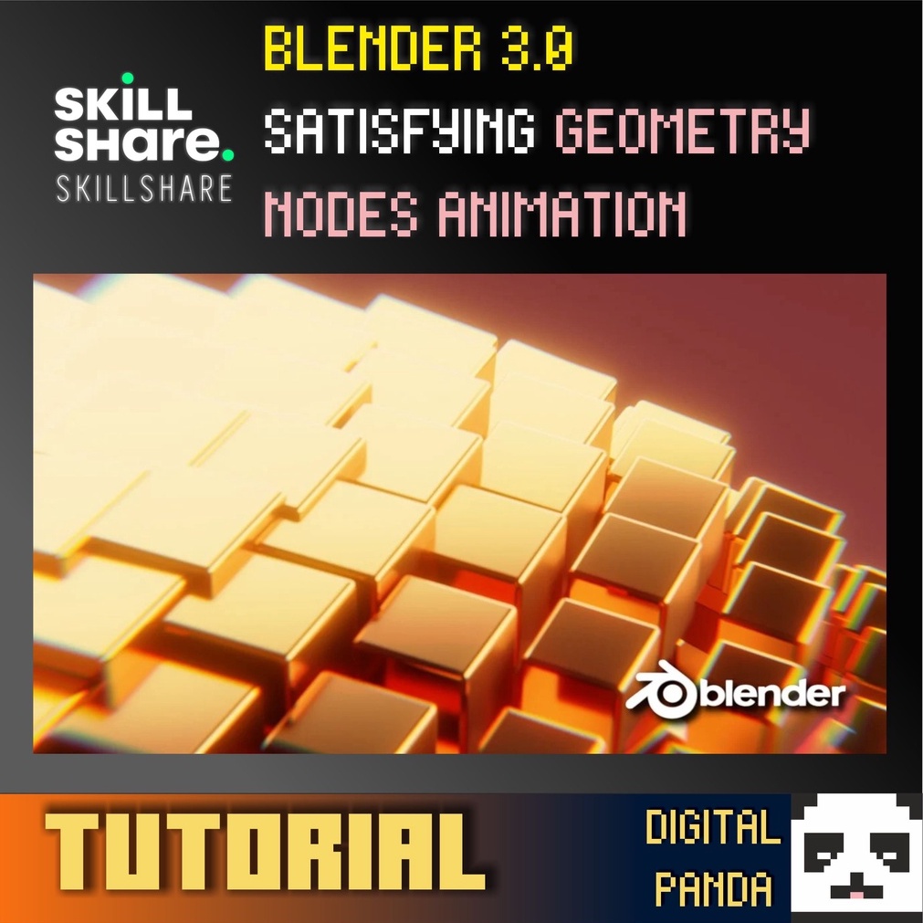 [ FULL TUTORIAL] BLENDER 3.0 - SATISFYING GEOMETRY NODES ANIMATION | Shopee Malaysia