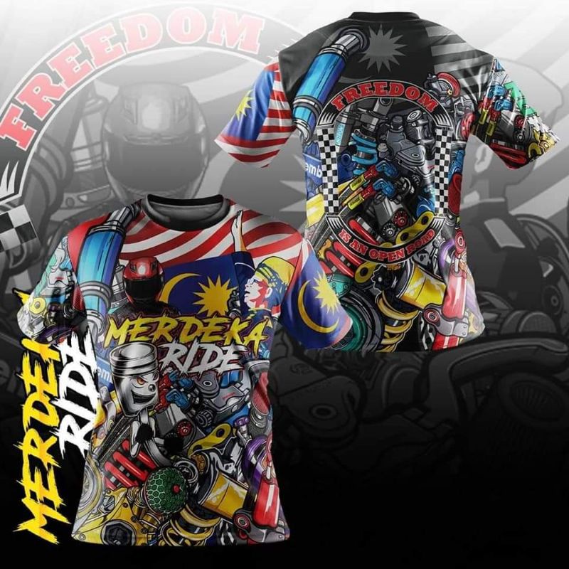 Jersi Motor Ride Santai Jersi Motor Edisi Merdeka / Merdeka Ride ...