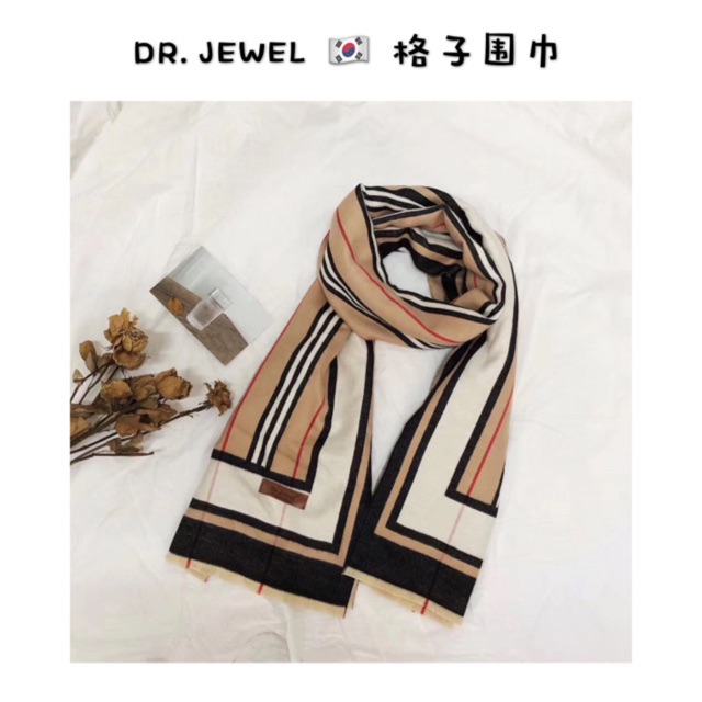 🔥💯% AUTHENTIC🔥 DR. JEWEL PLAID SCARF KOREA 🔥💯%正品🔥 韩国 DR. JEWEL格子羊绒围巾 ...