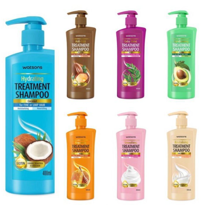 WATSONS Treatment Wax Shampoo Conditioner 500ml Honey Yoghurt Macada ...