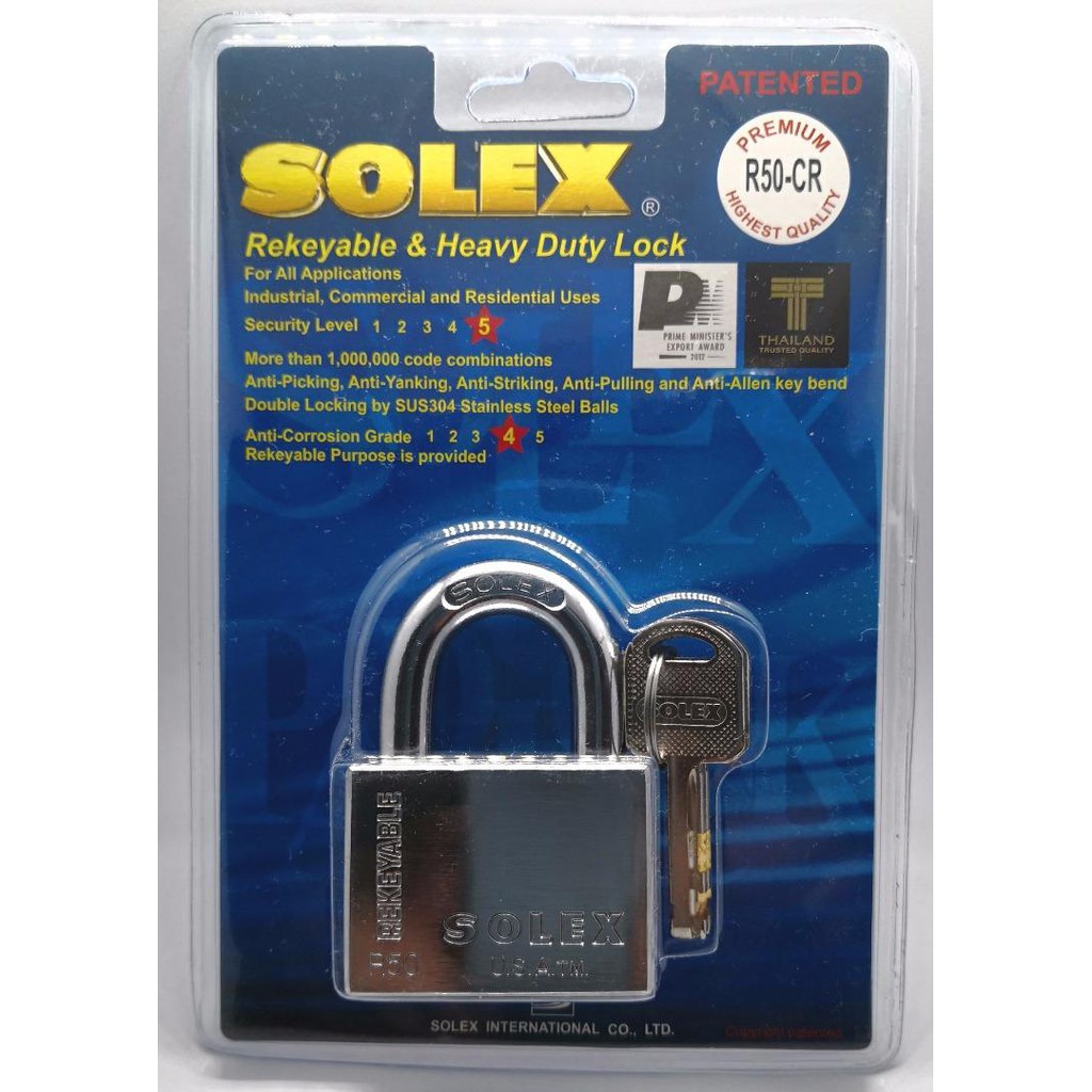 Solex Heavy Duty Lock (Model : R50-CR) | Shopee Malaysia